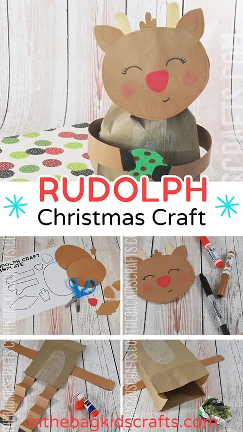 Christmas Reindeer Craft (Rudolph!) • In the Bag Kids' Crafts