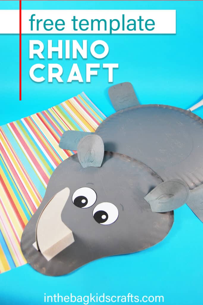 Rhino Craft (with Free Craft Template) • In the Bag Kids' Crafts