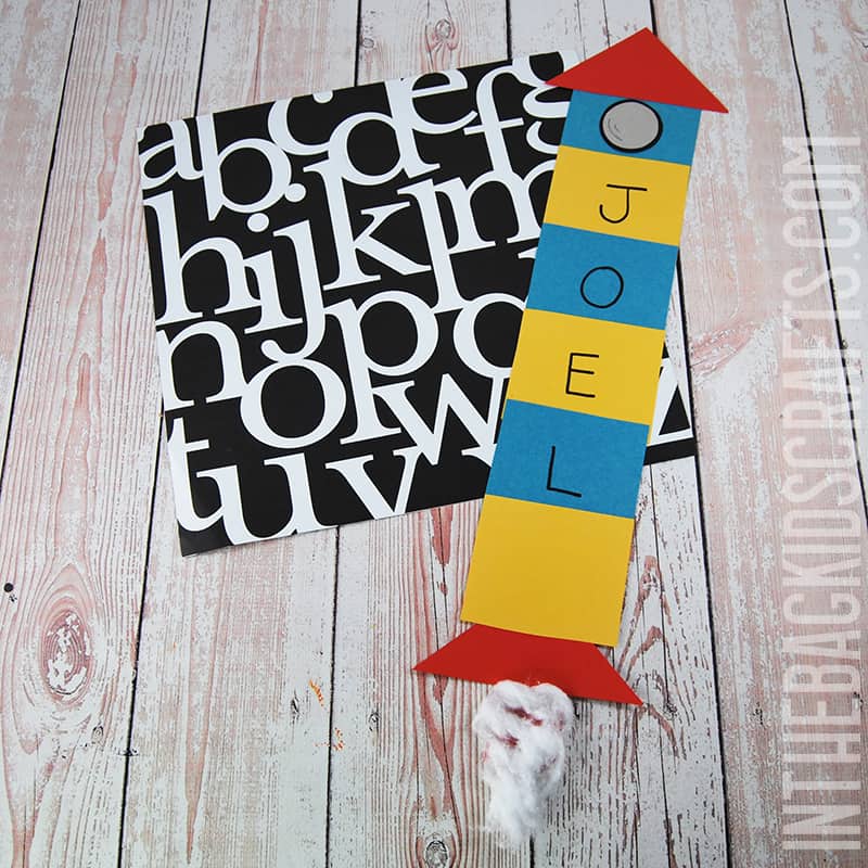 Rocket Name Craft (with FREE Template) • In the Bag Kids' Crafts