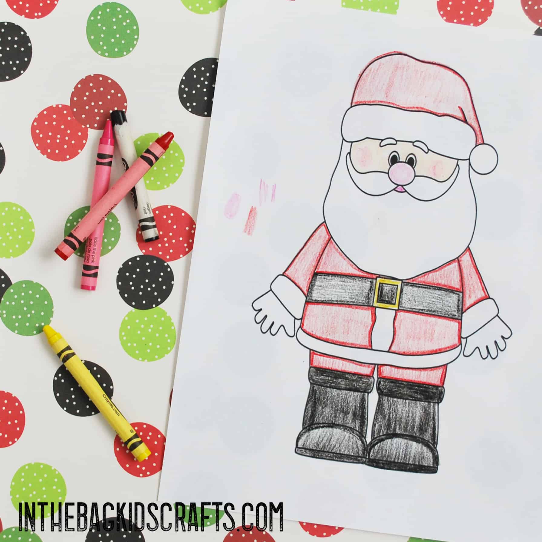 Santa Claus Christmas Card • In the Bag Kids' Crafts