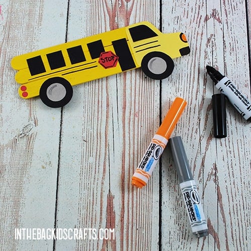 School Bus Craft {with FREE Template} • In the Bag Kids' Crafts