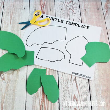 Paper Turtle Craft {FREE template} • In the Bag Kids' Crafts