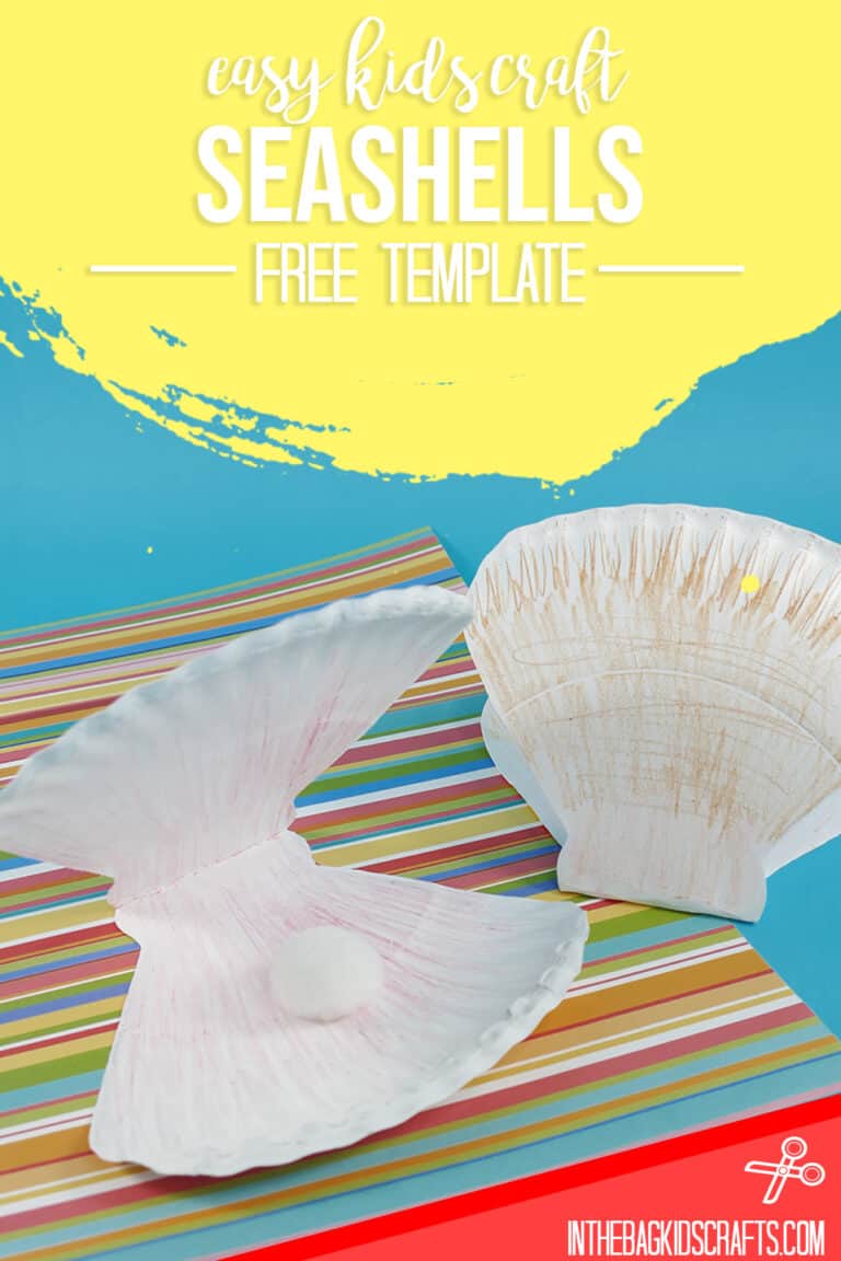 Shell Craft for Kids (with FREE Craft Template) • In the Bag Kids' Crafts