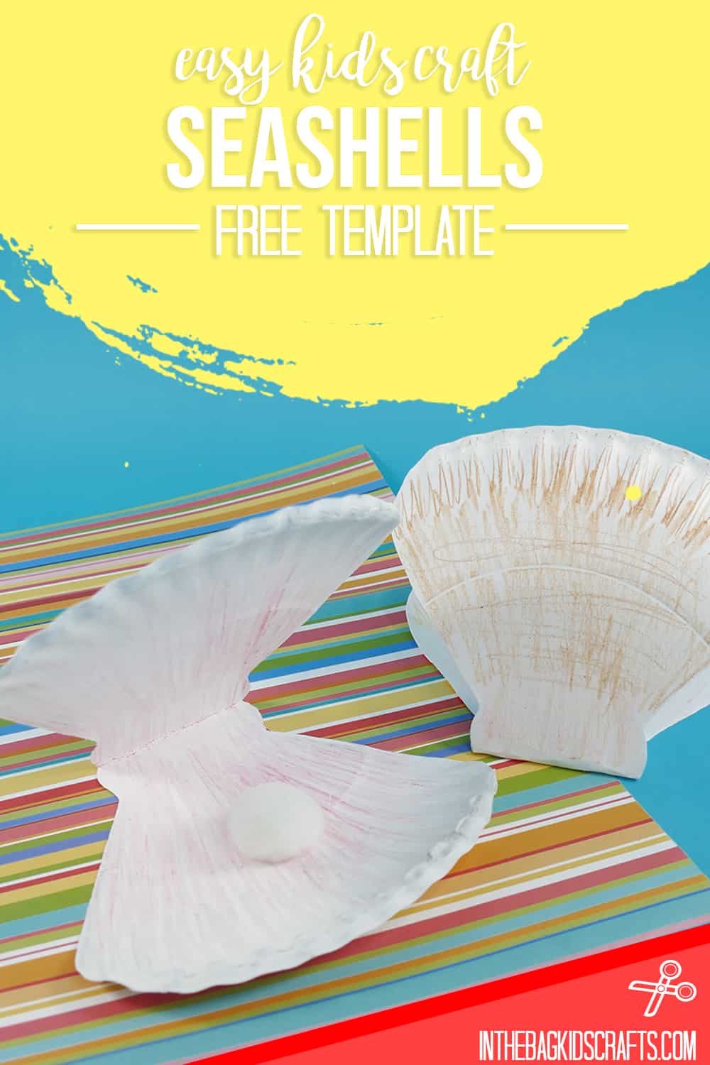 Shell Craft for Kids (with FREE Craft Template) • In the Bag Kids' Crafts