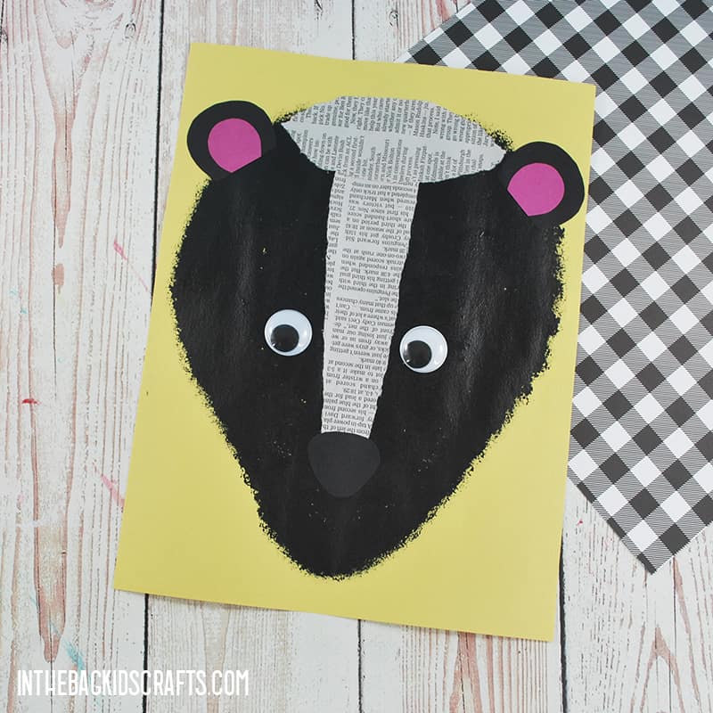 Skunk Craft for Kids {with Newspaper} • In the Bag Kids' Crafts