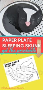 Paper Plate Skunk Craft (with FREE Template) • In the Bag Kids' Crafts