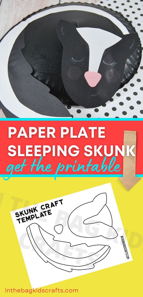 Paper Plate Skunk Craft (with FREE Template) • In the Bag Kids' Crafts