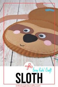 Paper Plate Sloth Craft • In the Bag Kids' Crafts