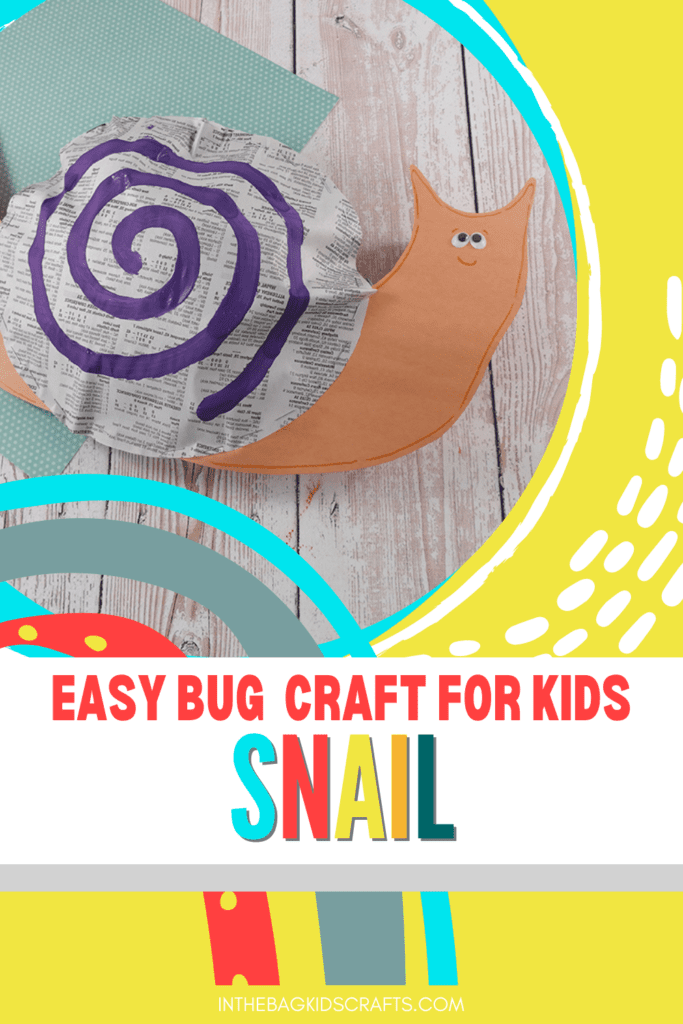 Snail Craft {made with Recycle Newspaper!} • In the Bag Kids' Crafts