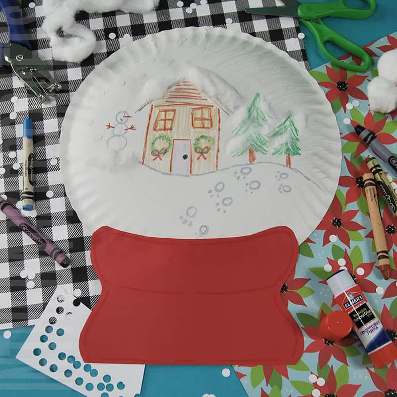 Easy Paper Plate Snow Globe Craft for Kids • In the Bag Kids' Crafts