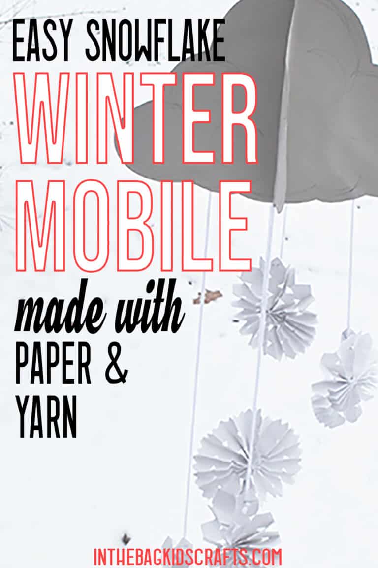 Winter Paper Craft Snowflake Mobile • In the Bag Kids' Crafts