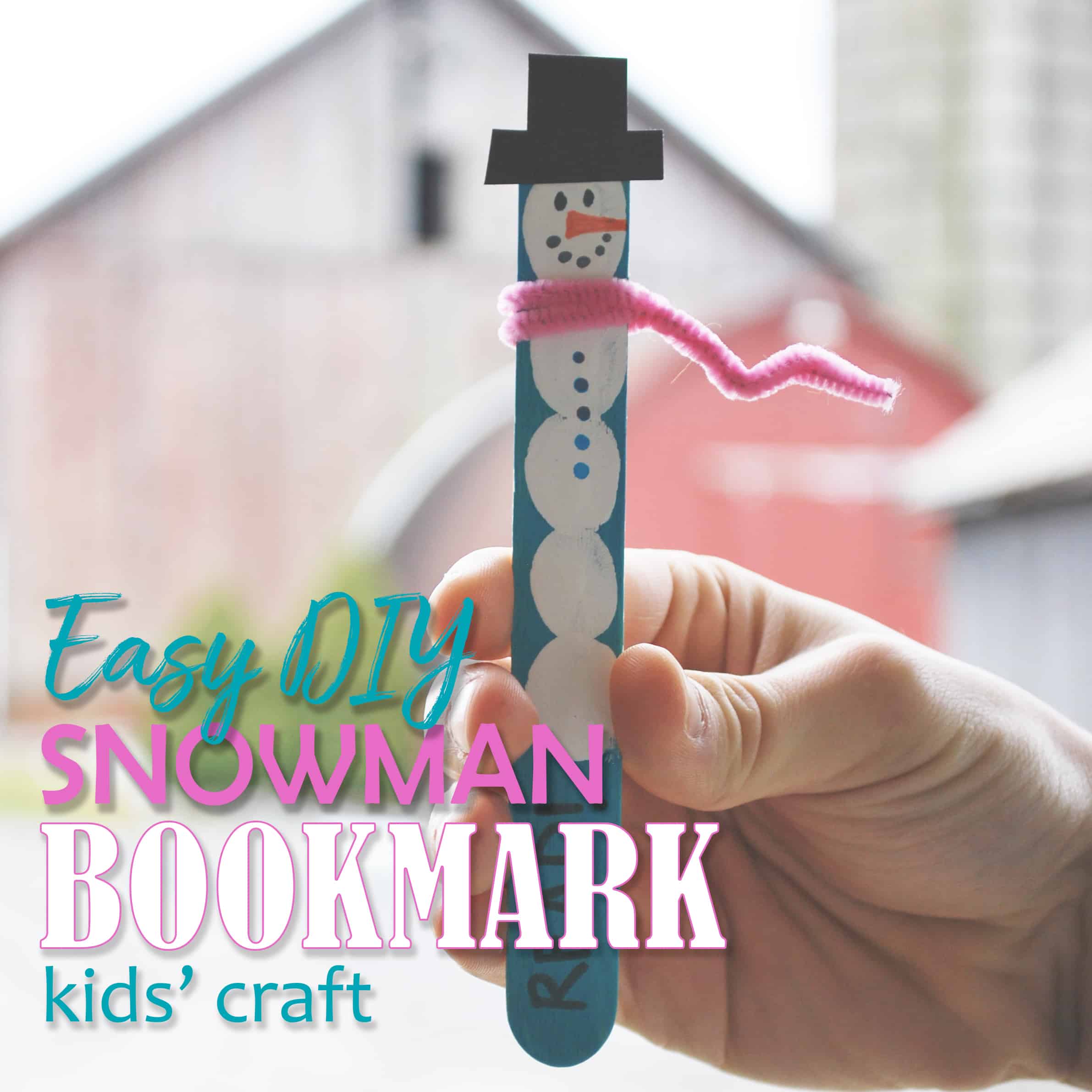 DIY Snowman Bookmark • In the Bag Kids' Crafts