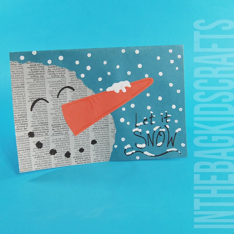 Easy paper snowman craft for kids (FREE Template) • In the Bag Kids' Crafts
