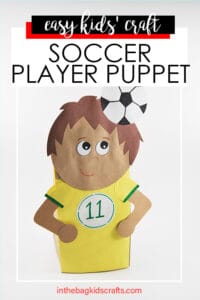 Soccer Craft Player Puppet (FREE Template) • In the Bag Kids' Crafts
