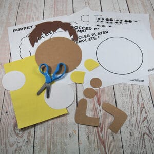 Soccer Craft Player Puppet (FREE Template) • In the Bag Kids' Crafts
