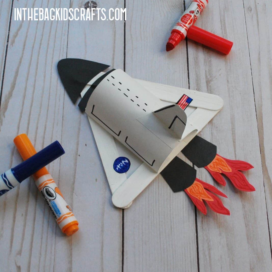 Moon Craft {with Flying Rocket Ship} • In the Bag Kids' Crafts