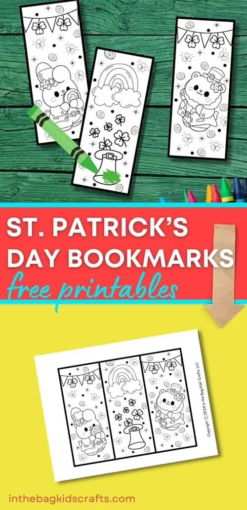 FREE Printable St. Patrick's Day Bookmarks • In the Bag Kids' Crafts
