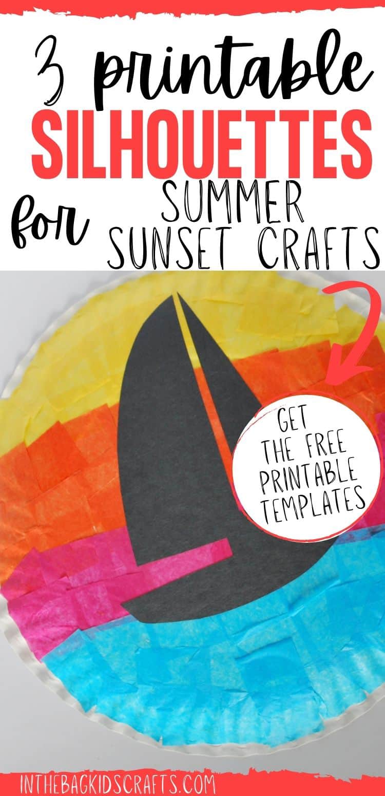 Sunset Crafts {with FREE Printable Silhouettes} • In the Bag Kids' Crafts