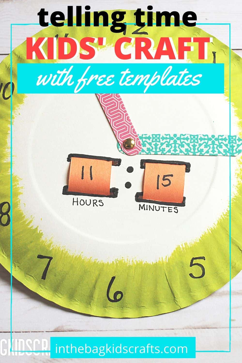 Learn to Tell Time Craft • In the Bag Kids' Crafts