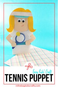 Tennis Craft Player Puppet (with FREE Template) • In the Bag Kids' Crafts
