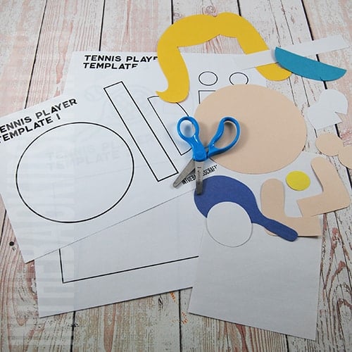 Tennis Craft Player Puppet (with FREE Template) • In the Bag Kids' Crafts