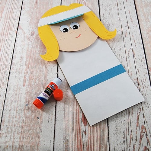 Tennis Craft Player Puppet (with FREE Template) • In the Bag Kids' Crafts