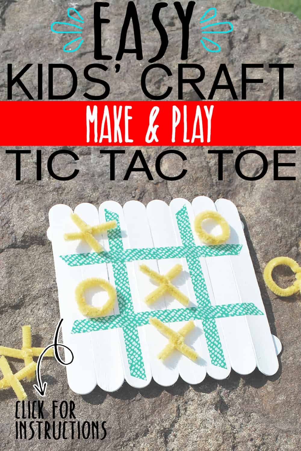 Make and Play Tic Tac Toe Kids Craft • In the Bag Kids' Crafts