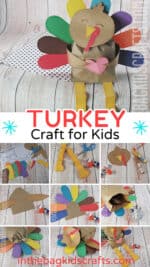 Thanksgiving Turkey Craft (FREE Template) • In the Bag Kids' Crafts