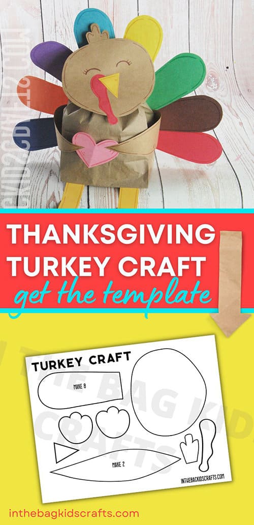 Thanksgiving Turkey Craft (FREE Template) • In the Bag Kids' Crafts