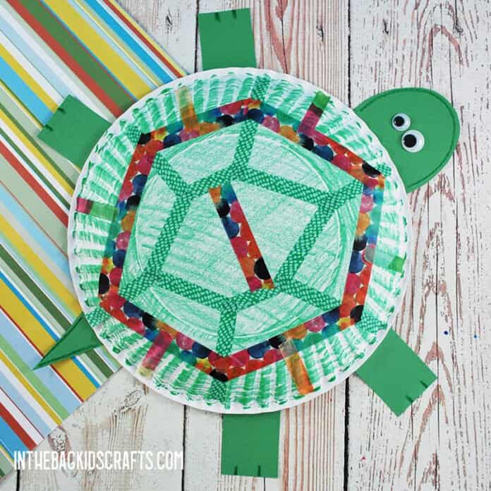 Paper Plate Turtle Craft • In the Bag Kids' Crafts