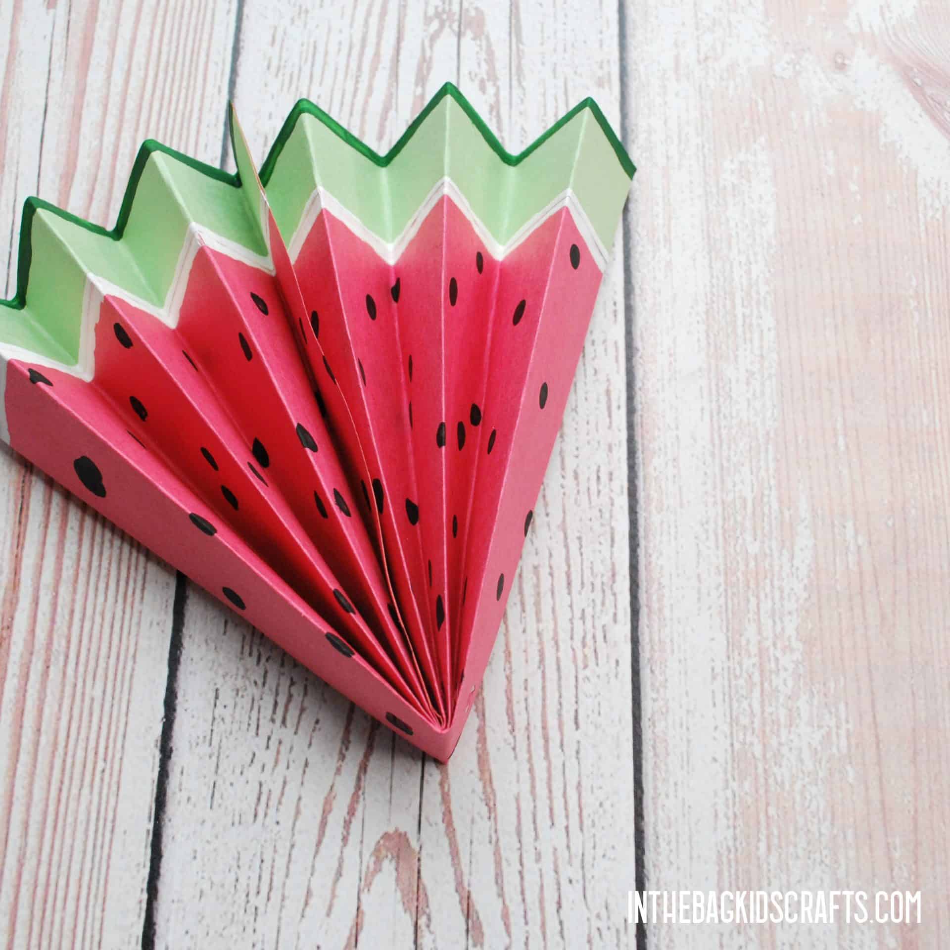 Easy Watermelon Paper Crafts • In the Bag Kids' Crafts