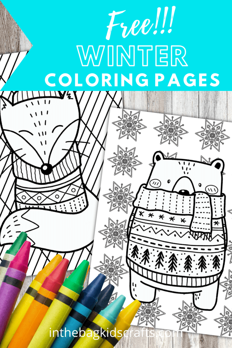 Winter Animal Coloring Pages {FREE!} • In the Bag Kids' Crafts