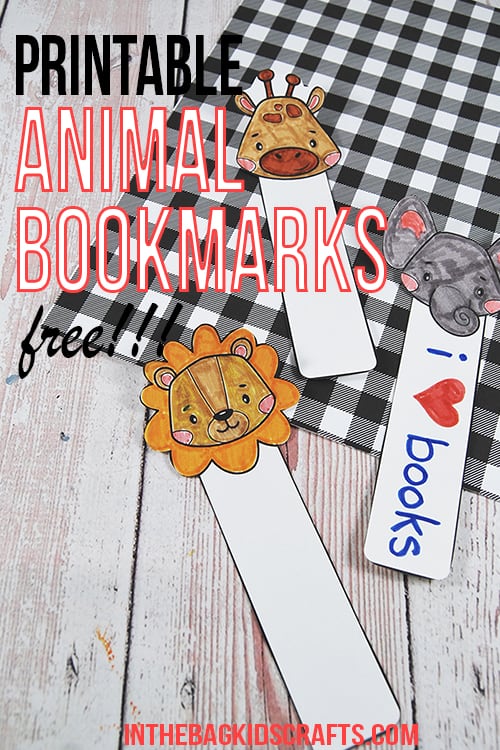 Cute Printable Zoo Animal Bookmarks (FREE pdf) • In the Bag Kids' Crafts