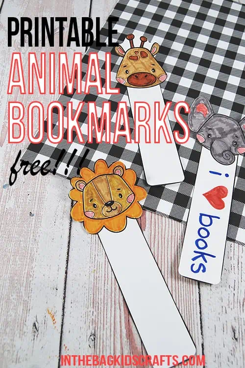 Cute Printable Zoo Animal Bookmarks (FREE pdf) • In the Bag Kids' Crafts