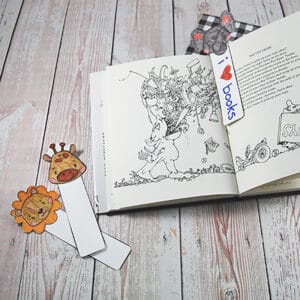 Cute Printable Zoo Animal Bookmarks (FREE pdf) • In the Bag Kids' Crafts