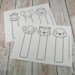 Cute Printable Zoo Animal Bookmarks (FREE pdf) • In the Bag Kids' Crafts