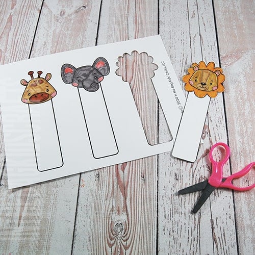 Cute Printable Zoo Animal Bookmarks (FREE pdf) • In the Bag Kids' Crafts